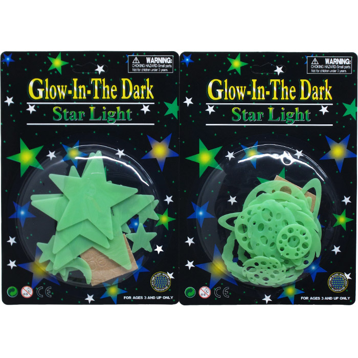 GLOWING PLANETS, STARS AND COMETS IN BLISTER CARD, 3ASST. Wholesale ...