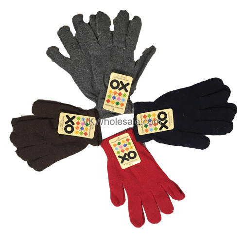 Wholesale Winter Color Gloves 12 Ct, Dozen Winter Gloves - VKWholesale.com