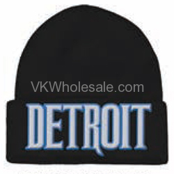 Detroit Embroidered Winter Skull Hats Wholesale, Winter Hats Wholesale